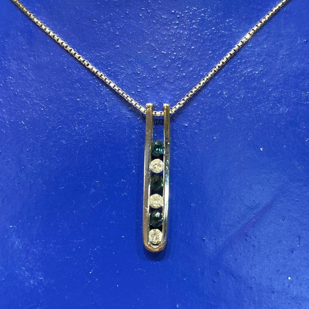 Sapphire and Diamond Long Drop Necklace – Michael E. Minden Diamond ...