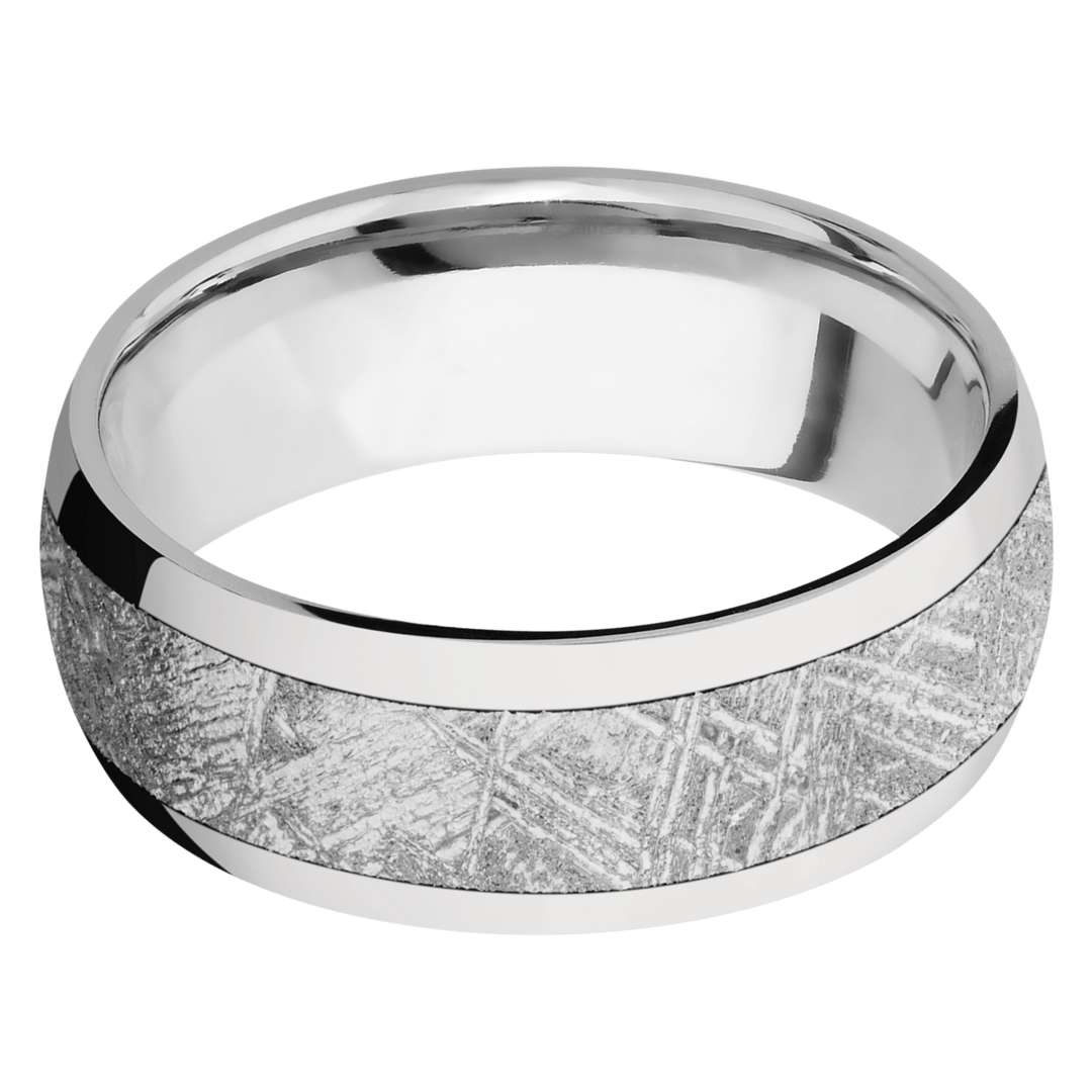 Cobalt Chrome with Meteorite Men's Wedding Ring | Michael E. Minden ...